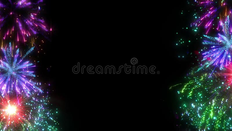 Firework Glow Particle Explosion Animation Stock Footage - Video of ...