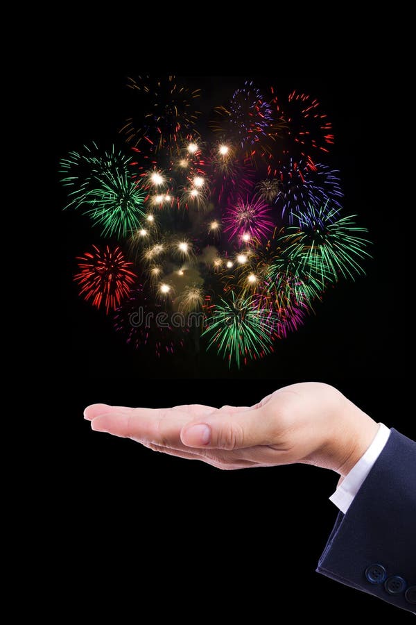 Firework on hand stock image. Image of background, memorial - 19026343