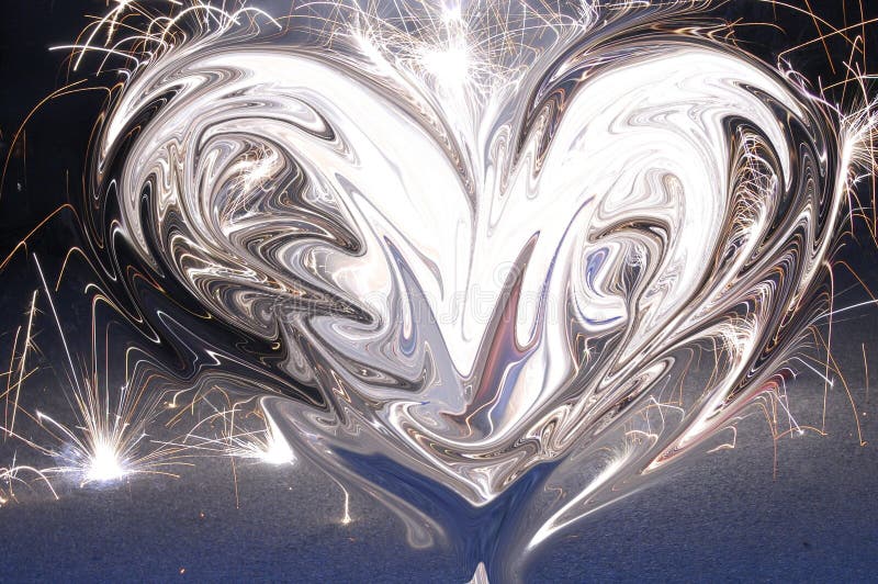 Firework heart stock illustration. Illustration of fire - 49068752