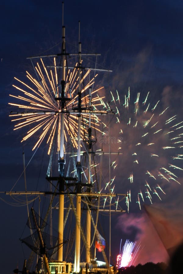 Firework in Honor of the Navy. Editorial Photography - Image of ...