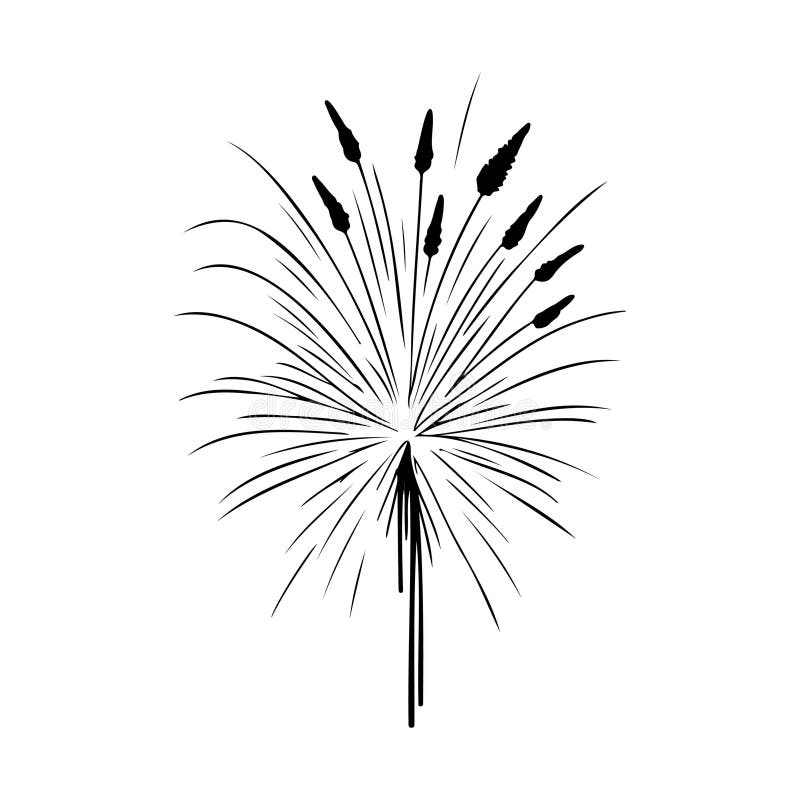 Firework Icon Hand Draw Black Colour Chinese Logo Symbol Perfect Stock ...