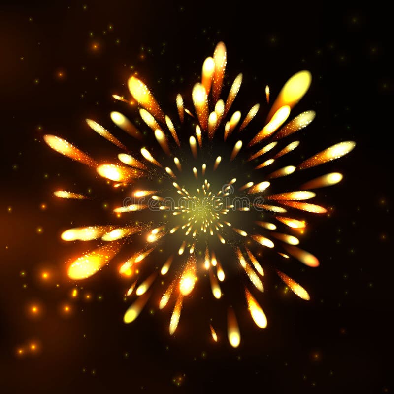 Firework, Light Effects Isolated and Grouped. Stock Vector ...