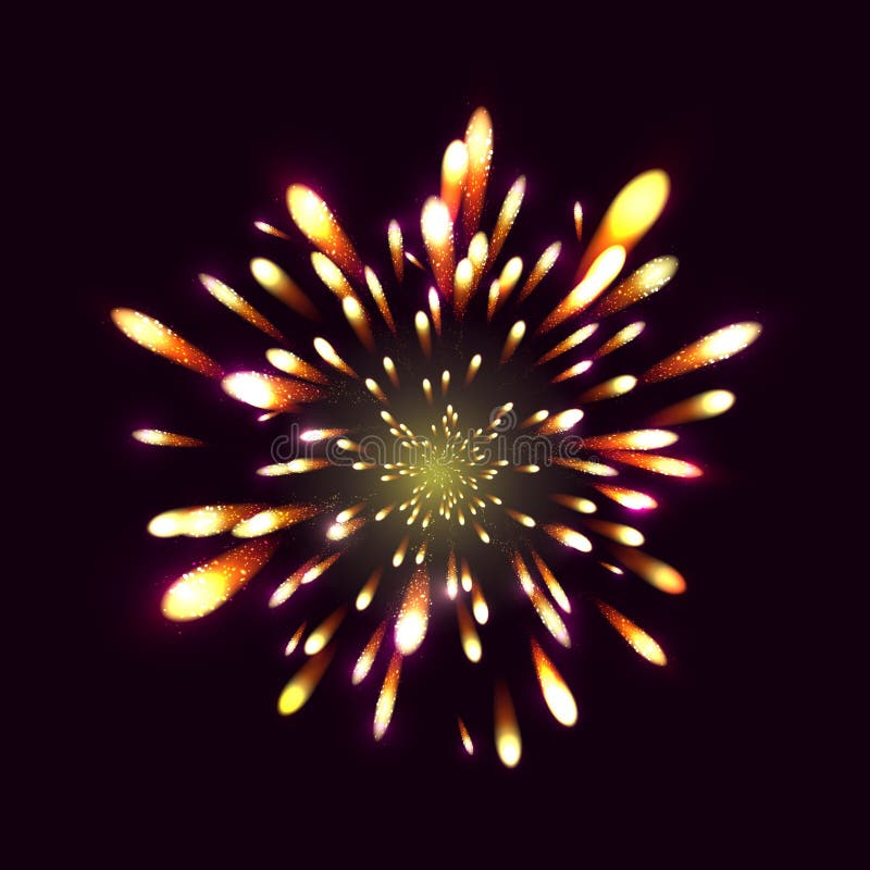 Firework, Light Effects Isolated and Grouped. Stock Vector ...