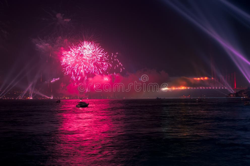 Firework and Light Show stock image. Image of explode - 8760147