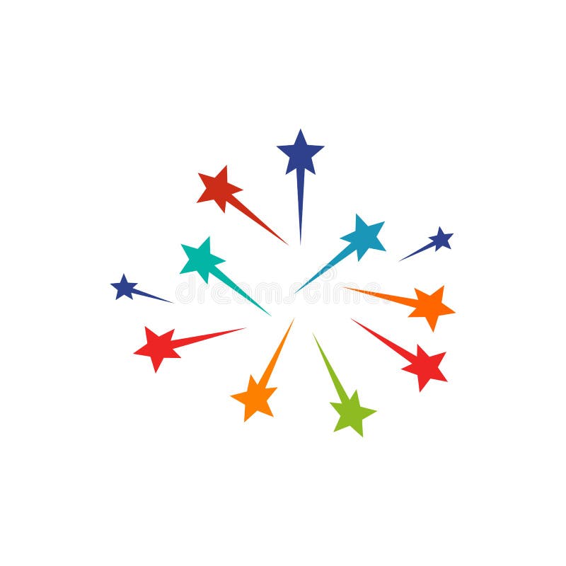 Firework Light Vector Illustration Template Stock Vector - Illustration ...