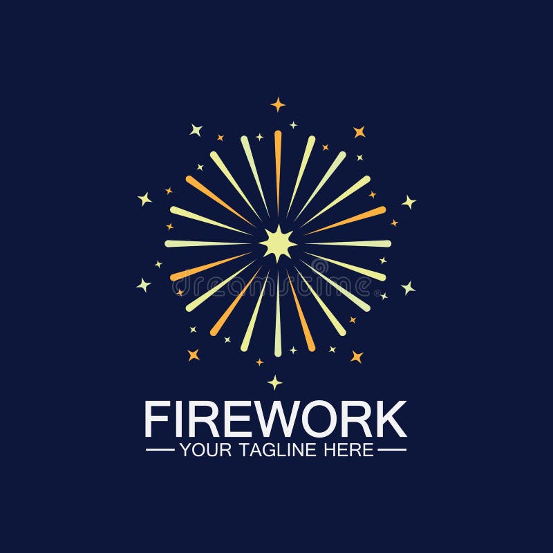 Firework Logo Design Vector Template Stock Vector - Illustration of ...