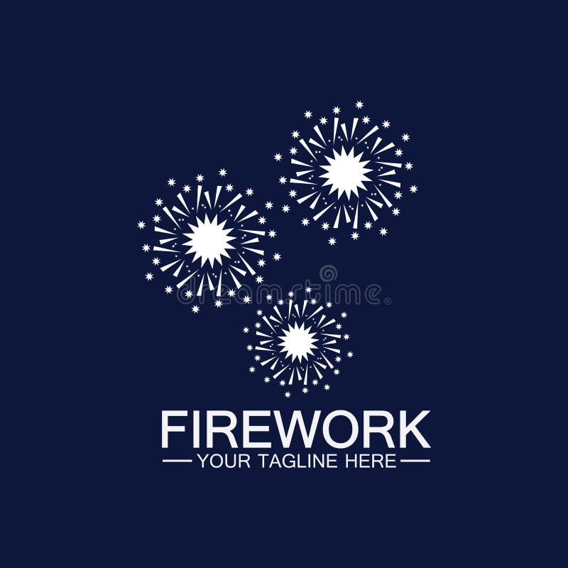 Firework Logo Design Vector Template Stock Vector - Illustration of ...