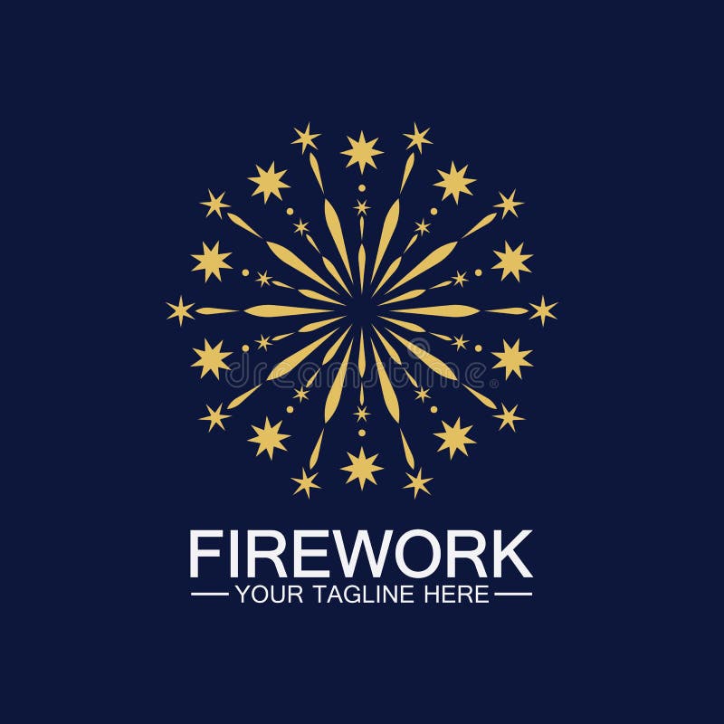 Firework Logo Design Vector Template Stock Vector - Illustration of ...