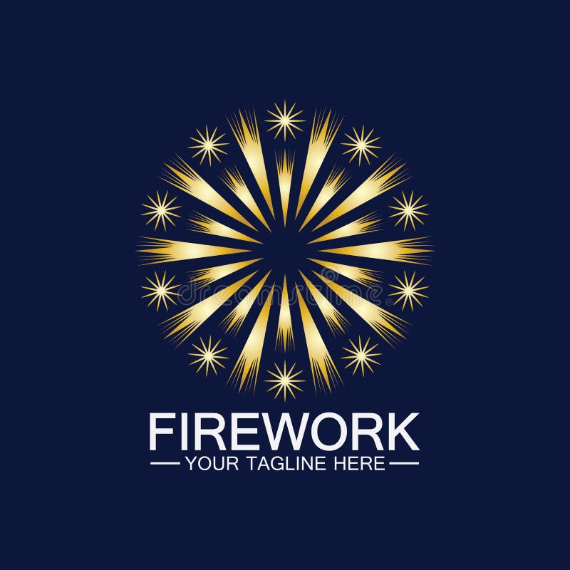 Firework Logo Design Vector Template Stock Vector - Illustration of ...