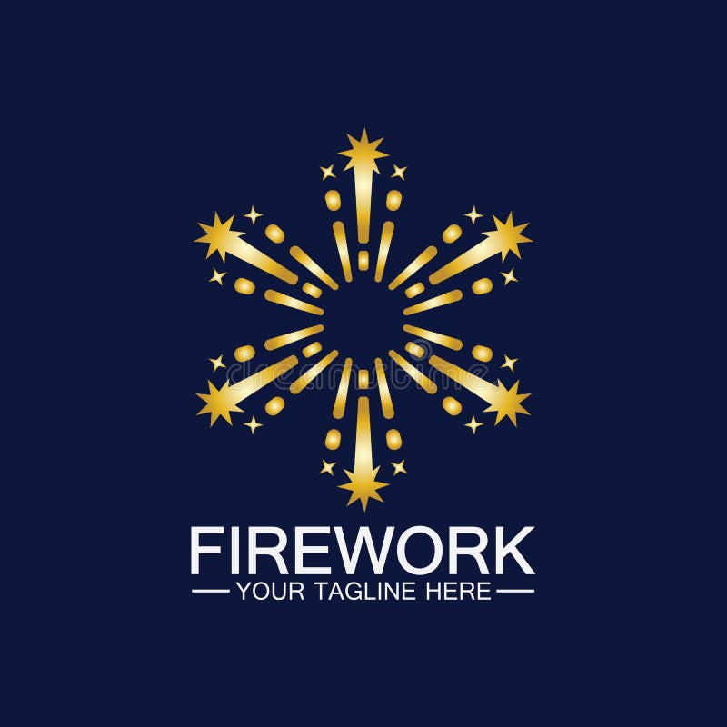 Firework Logo Design Vector Template Stock Vector - Illustration of ...
