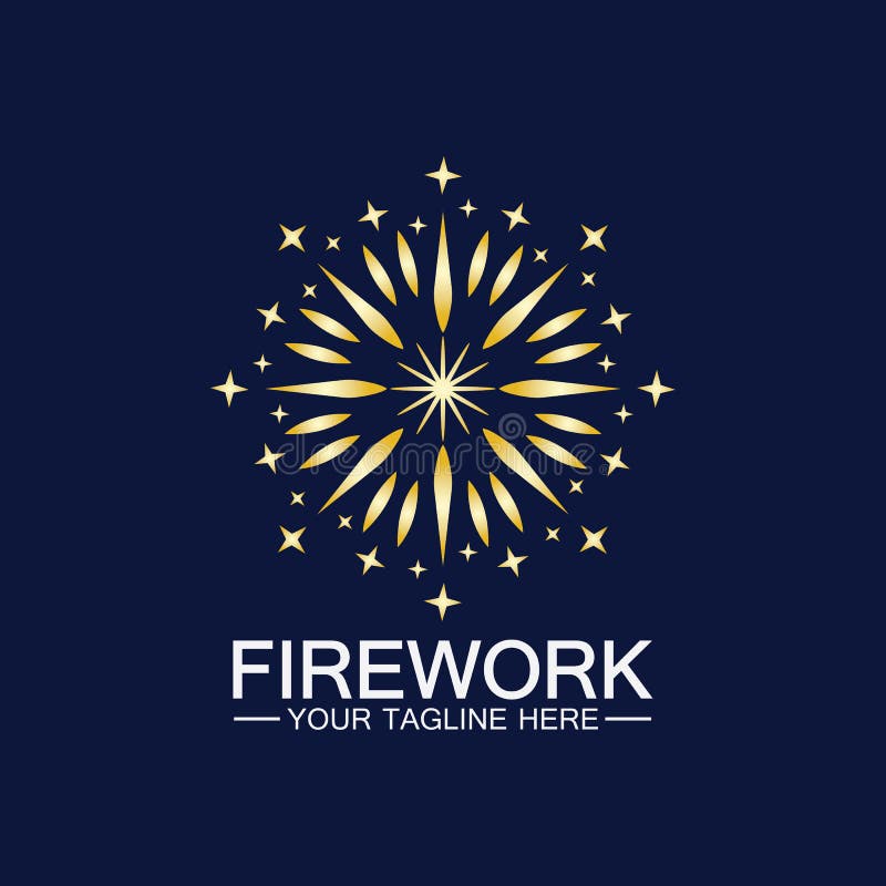 Firework Logo Design Vector Template Stock Vector - Illustration of ...
