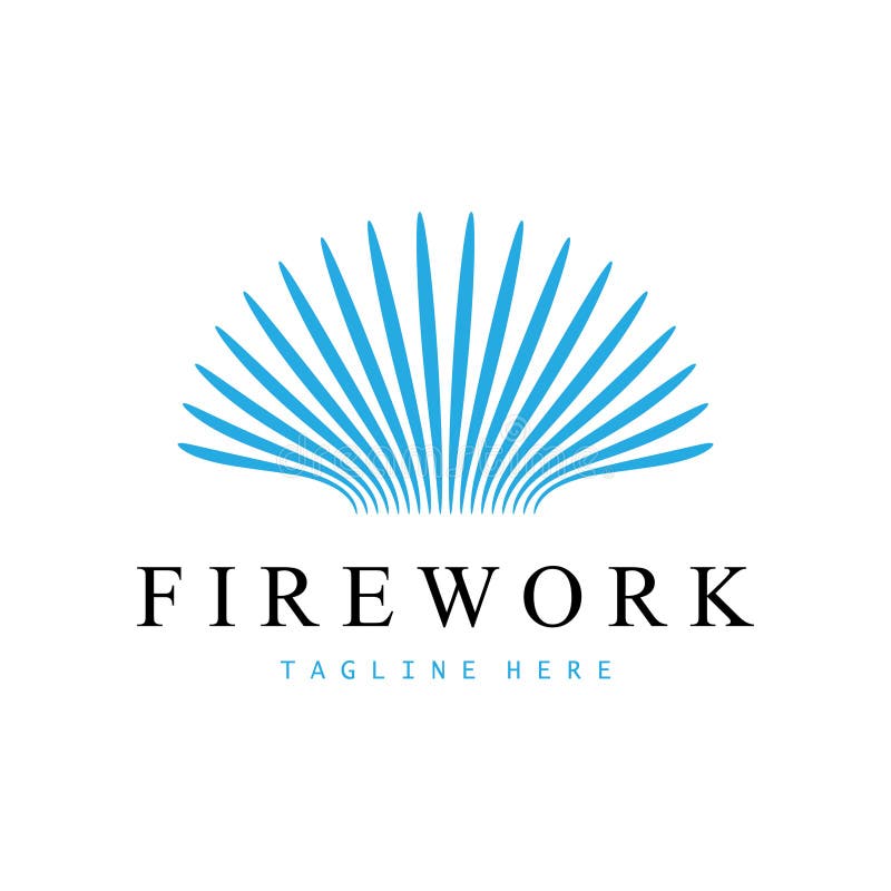 Firework Logo Design Vector Template Stock Vector - Illustration of ...