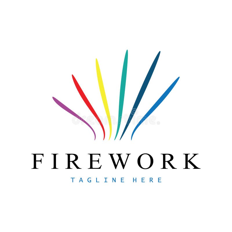 Firework Logo Design Vector Template Stock Vector - Illustration of ...