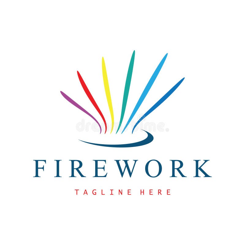Firework Logo Design Vector Template Stock Vector - Illustration of ...