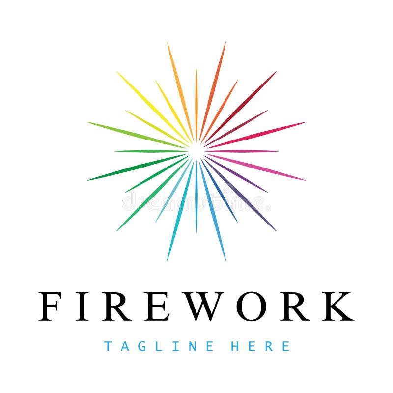 Firework Logo Design Vector Template Stock Vector - Illustration of ...