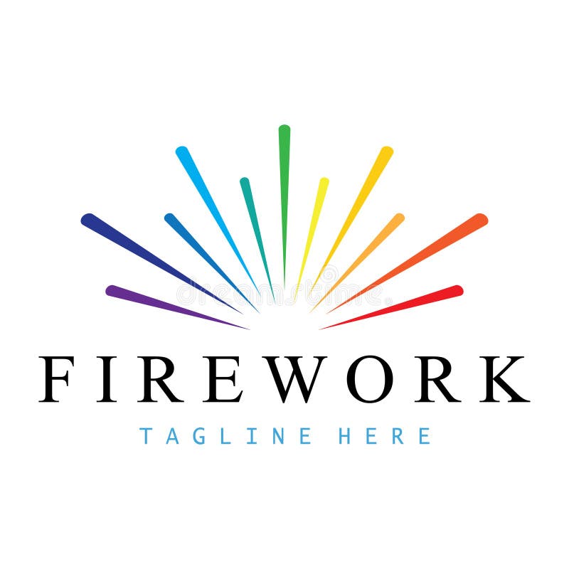 Firework Logo Design Vector Template Stock Vector - Illustration of ...
