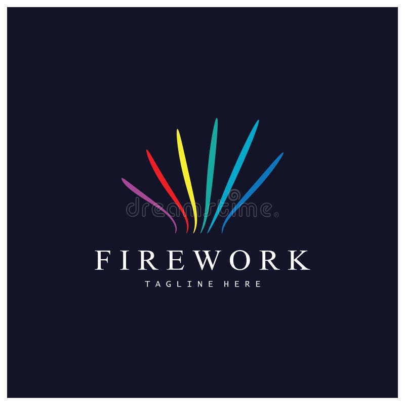Firework Logo Design Vector Template Stock Vector - Illustration of ...