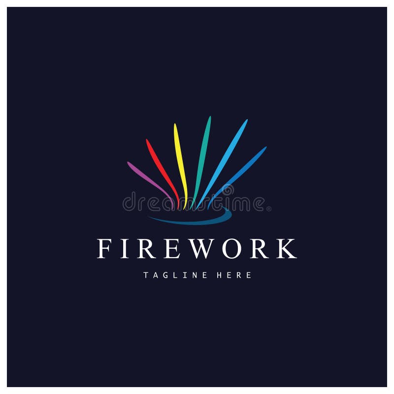 Firework Logo Design Vector Template Stock Vector - Illustration of ...