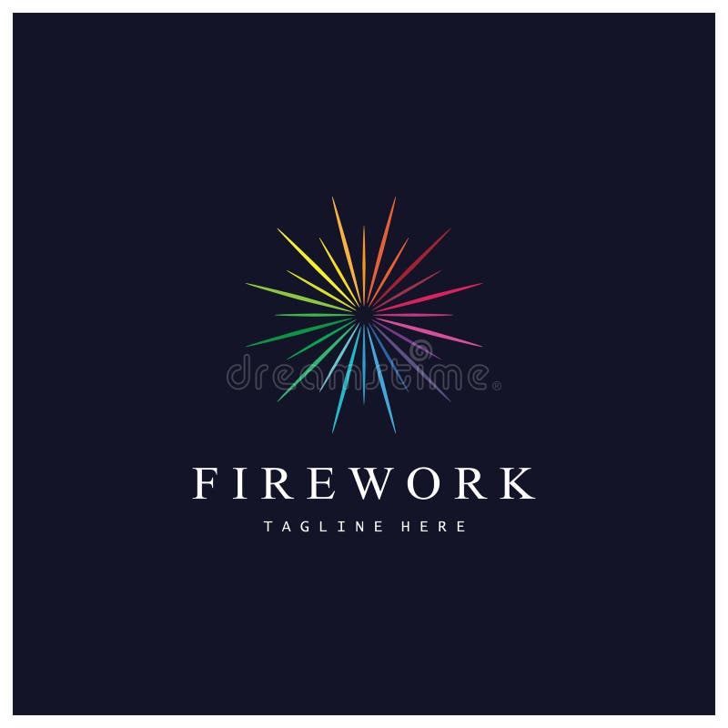 Firework Logo Design Vector Template Stock Vector - Illustration of ...