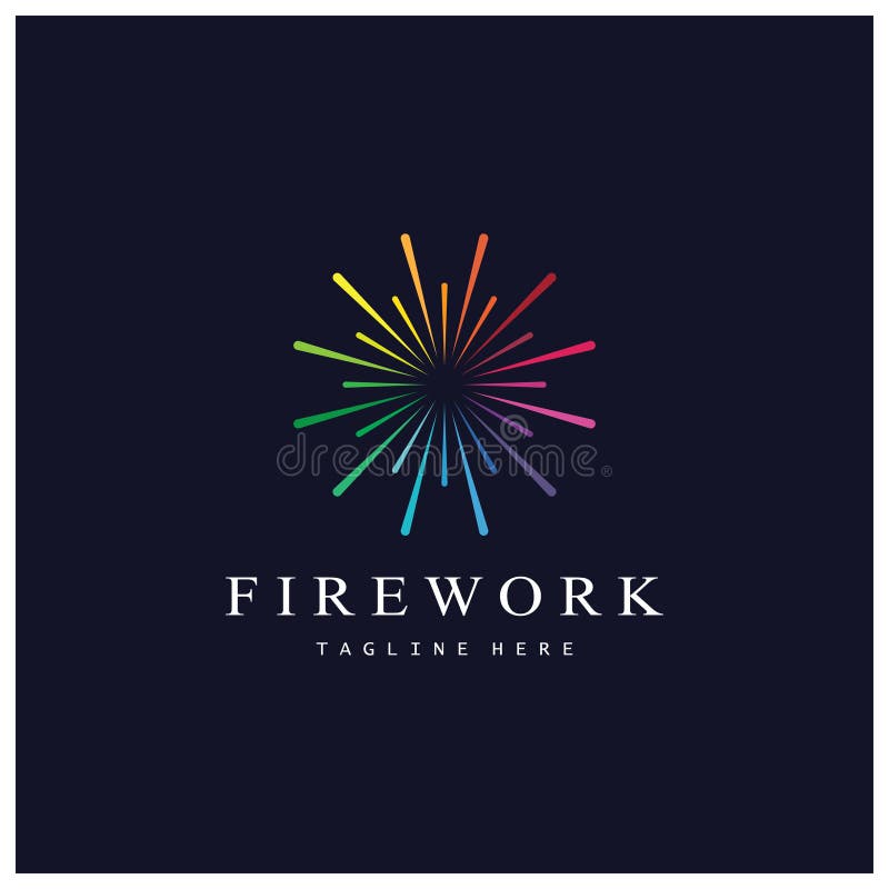 Firework Logo Design Vector Template Stock Vector - Illustration of ...