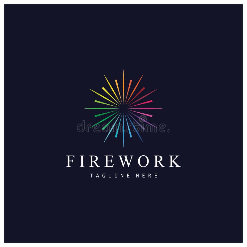 Firework Logo Design Vector Template Stock Vector - Illustration of ...