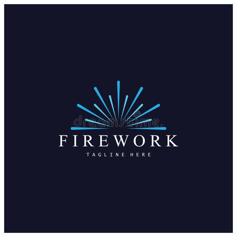 Firework Logo Design Vector Template Stock Vector - Illustration of ...