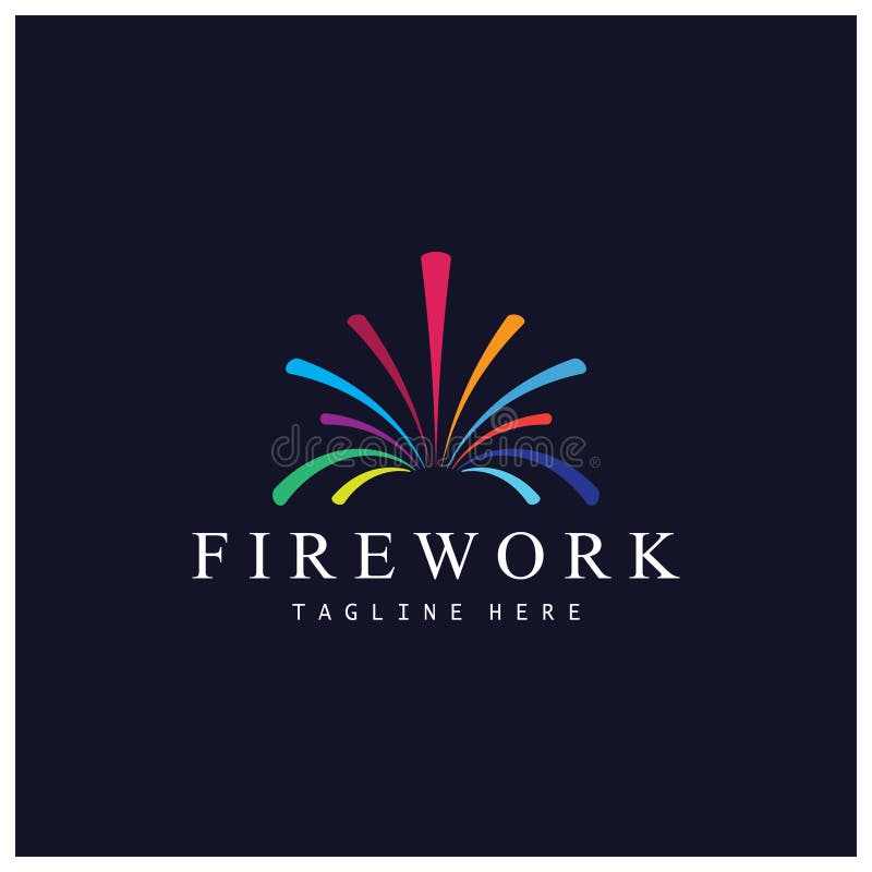 Firework Logo Design Vector Template Stock Vector - Illustration of ...