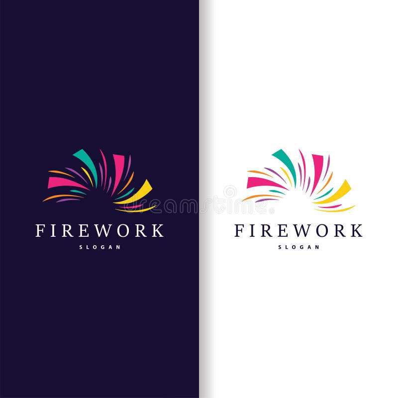 Firework Logo, Modern Abstract Design Simple Colorful Spark, Vector ...