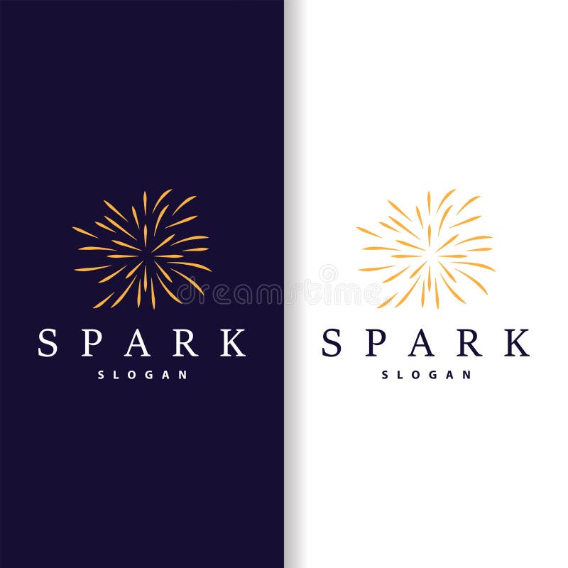 Firework Logo, Modern Abstract Design Simple Colorful Spark, Vector ...