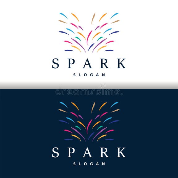 Firework Logo, Modern Abstract Design Simple Colorful Spark, Vector ...
