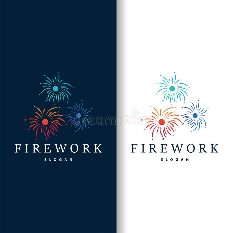 Firework Logo, Modern Abstract Design Simple Colorful Spark, Vector ...
