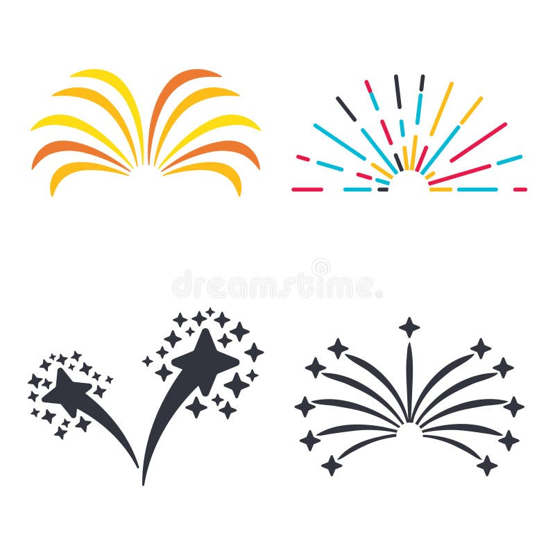 Firework Logo Template Icon Stock Illustration - Illustration of ...