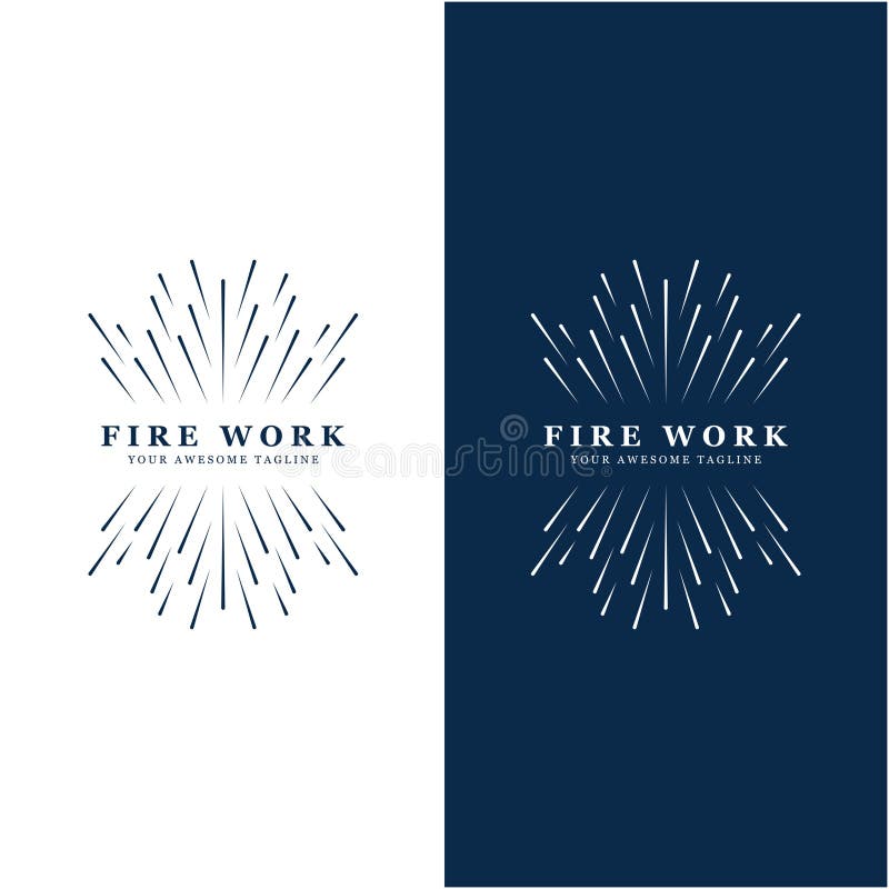 Firework Logo Vector Icon Illustration Design Stock Vector ...