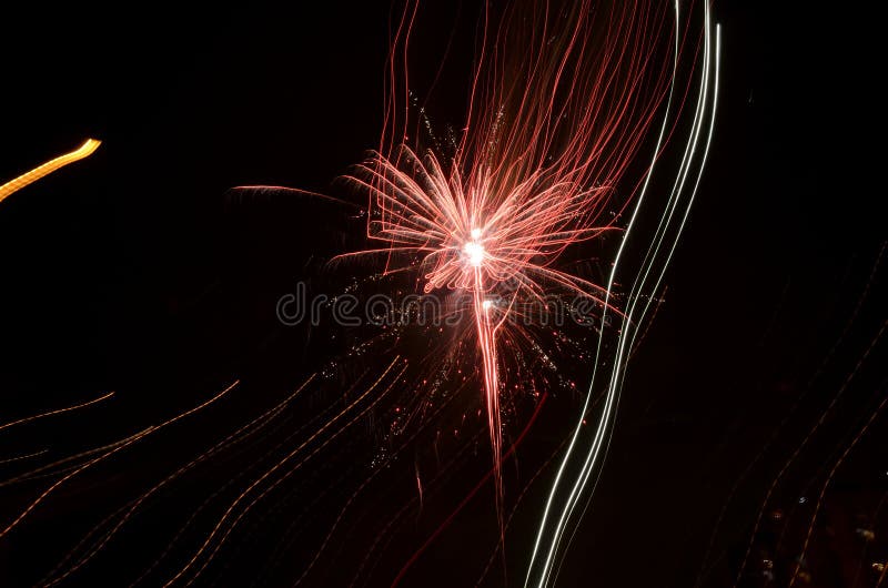 Firework in Long Exposure stock photo. Image of firework - 85690216