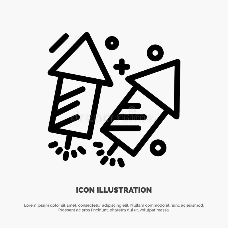 Firework, Love, Wedding, Fire Line Icon Vector Stock Vector ...