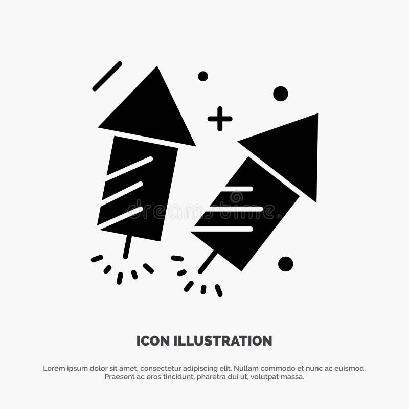 Firework, Love, Wedding, Fire Solid Glyph Icon Vector Stock Vector ...