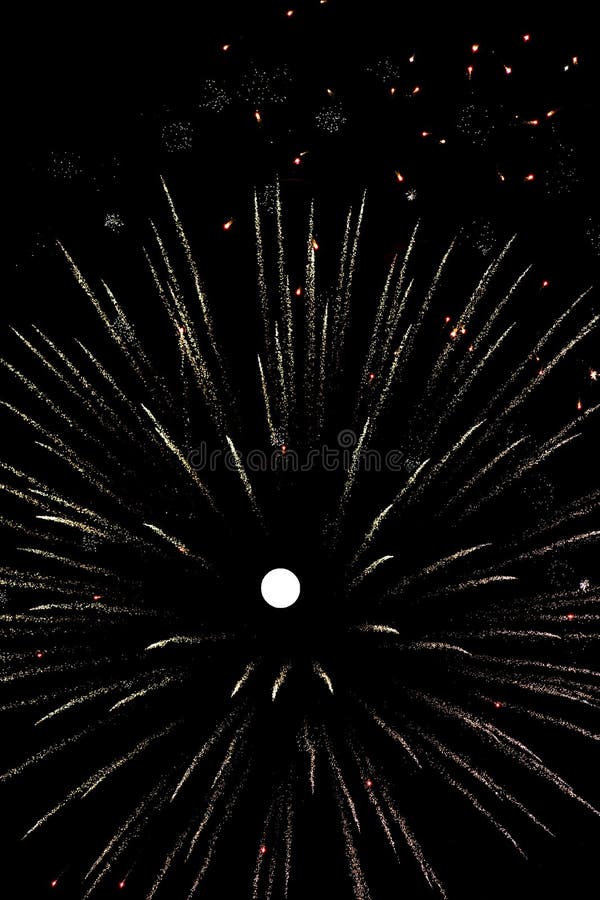 Firework with the moon stock photo. Image of event, sketch - 190596552