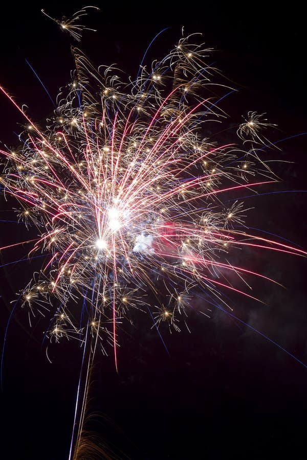 Firework at night stock photo. Image of bright, large - 100789932