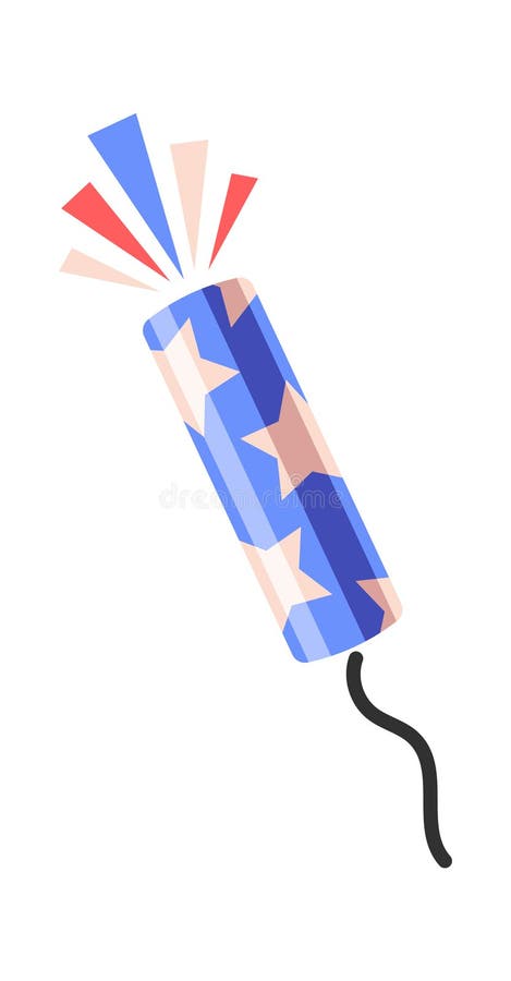 Firework Popper Independence Day Element Stock Vector - Illustration of ...