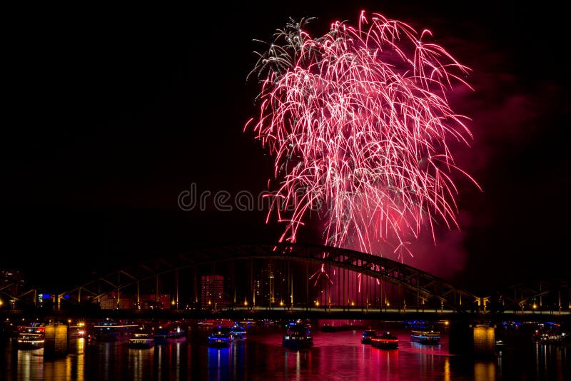 Lights of Cologne stock photo. Image of cloud, hohenzollern - 95490