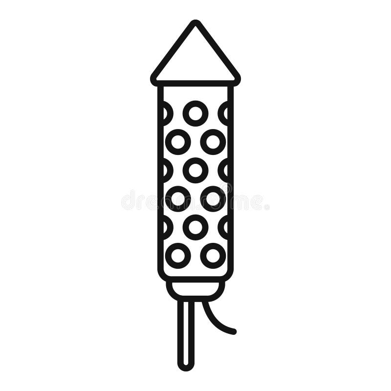 Firework Rocket Exploding with Stars and Sparks Icon Stock Vector ...