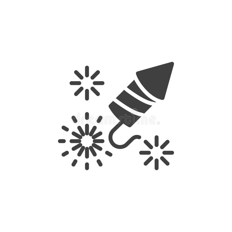 Firework Rocket Explosion Vector Icon Stock Vector - Illustration of ...