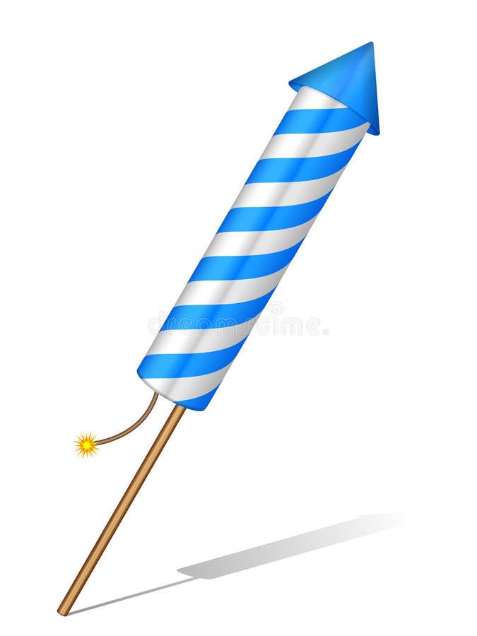 Three Blue Fireworks Rocket Stock Vector - Illustration of explosion ...