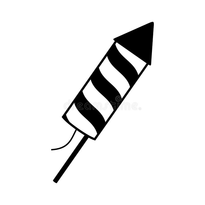 Firework Rocket Icon Isolated on White Background. Firecracker for ...