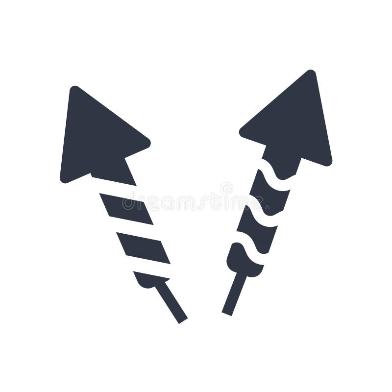 Firework Rocket Icon Vector Sign and Symbol Isolated on White ...