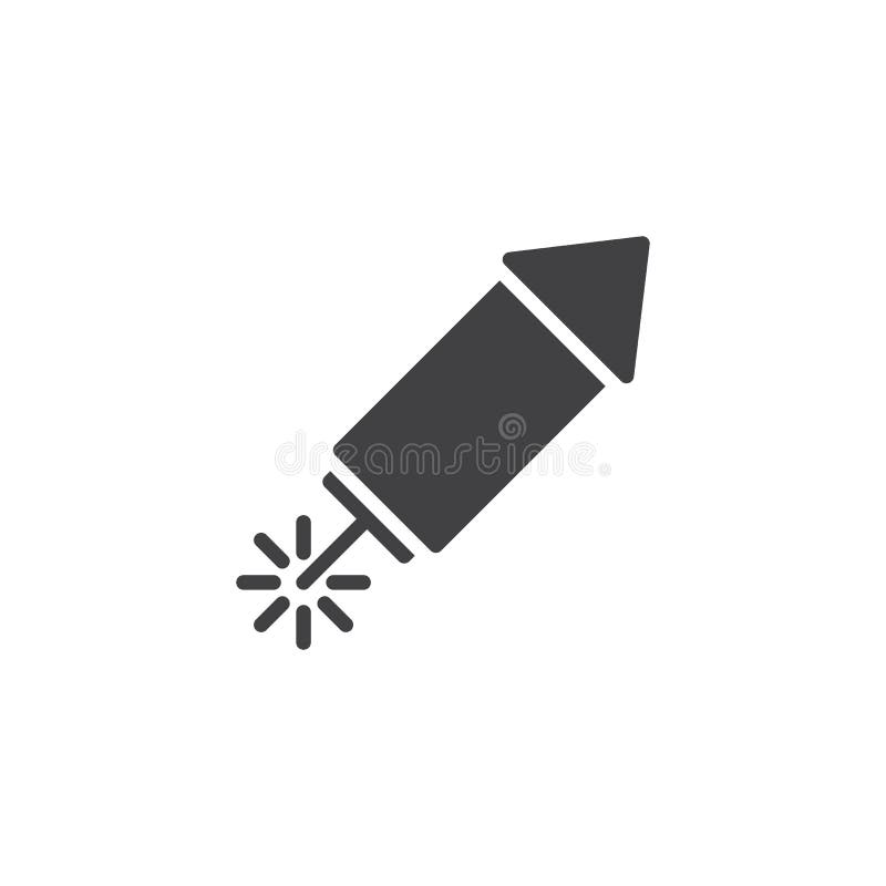 Firework Rocket Outline Icon Stock Vector - Illustration of firecracker ...