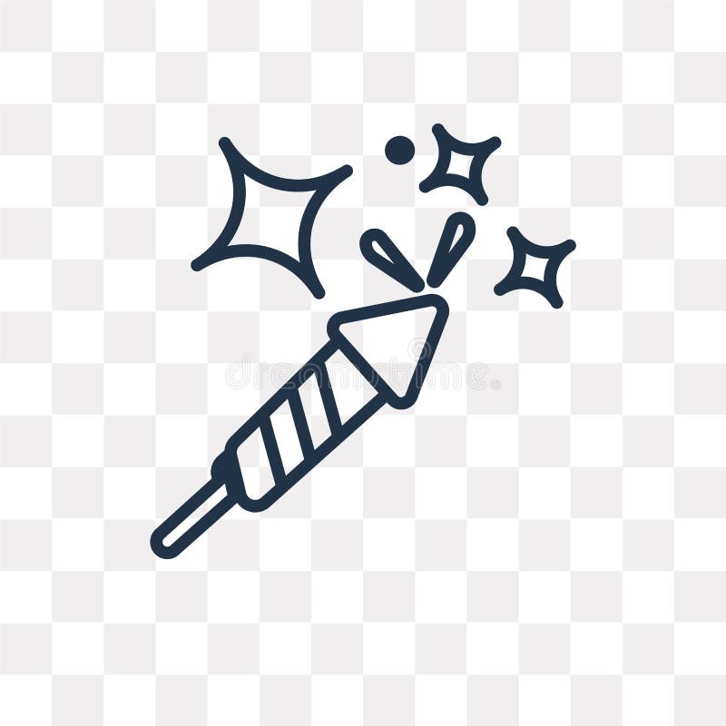 Firework Rocket Vector Icon Isolated on Transparent Background, Stock ...