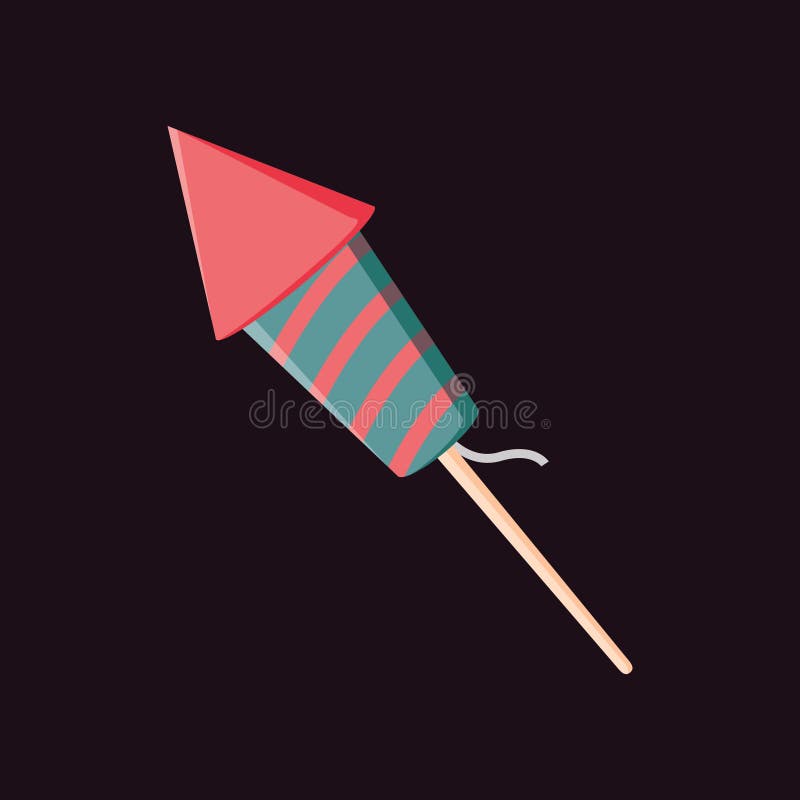 Firework Rocket. Vector Illustration Decorative Design Stock Vector ...