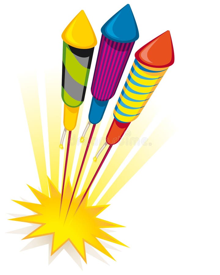 Firework rockets stock vector. Illustration of explosion - 11847034