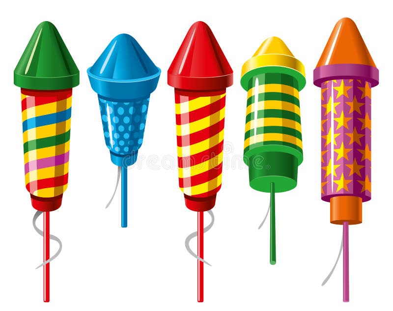 Firework rockets stock vector. Illustration of explosion - 11847034